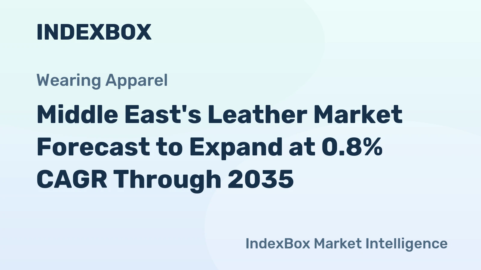 Middle East's Leather Market Forecast to Expand at 0.8% CAGR Through 2035