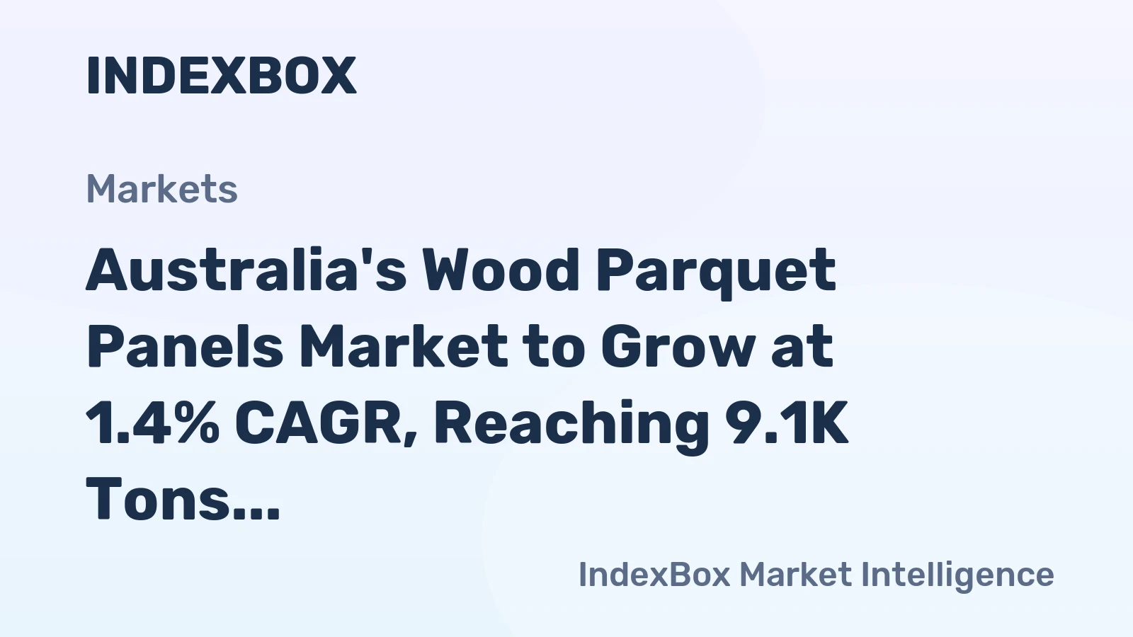 Australia's Wood Parquet Panels Market to Grow at 1.4% CAGR, Reaching 9.1K Tons by 2035
