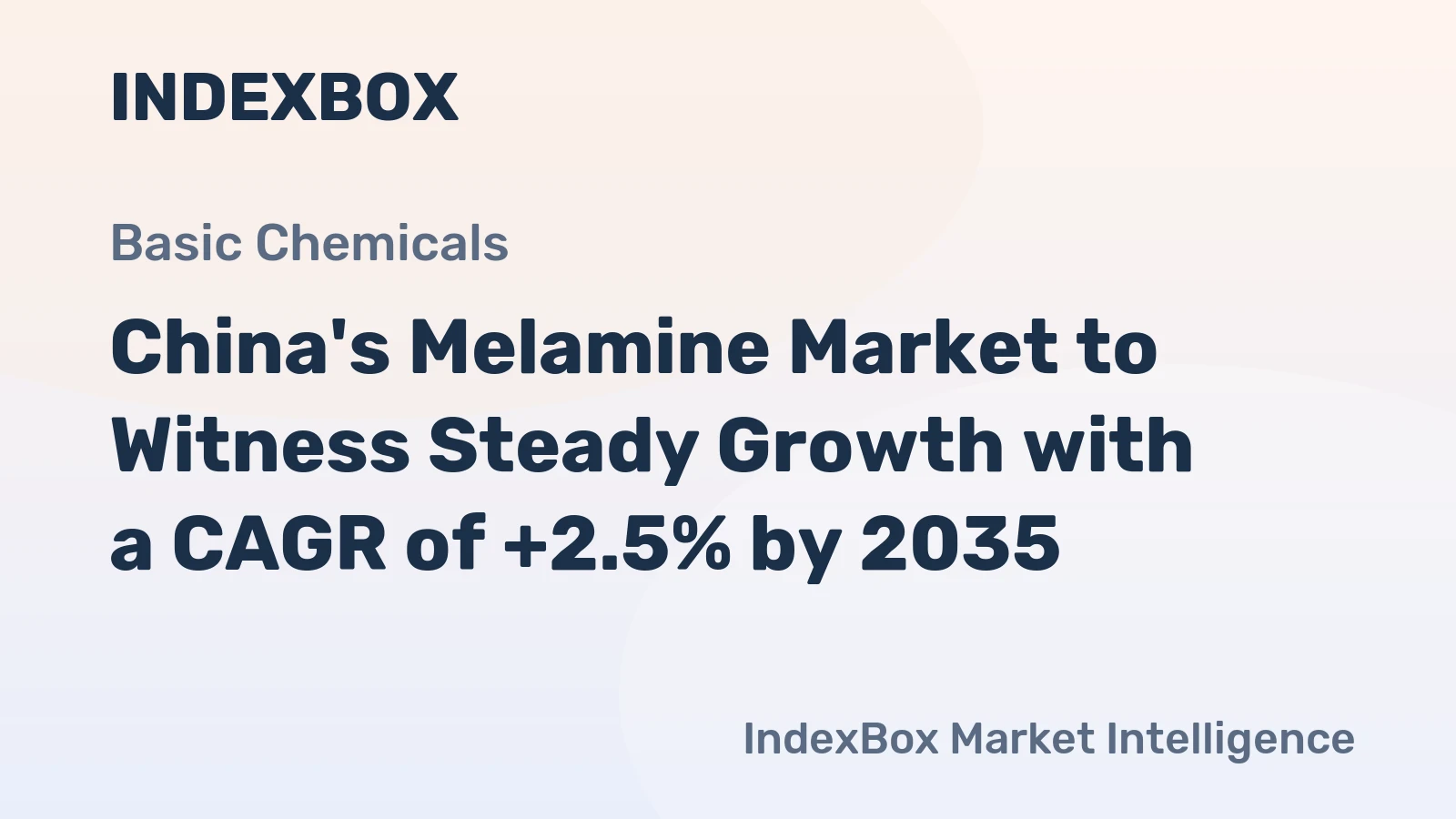 China's Melamine Market to Witness Steady Growth with a CAGR of +2.5% by 2035