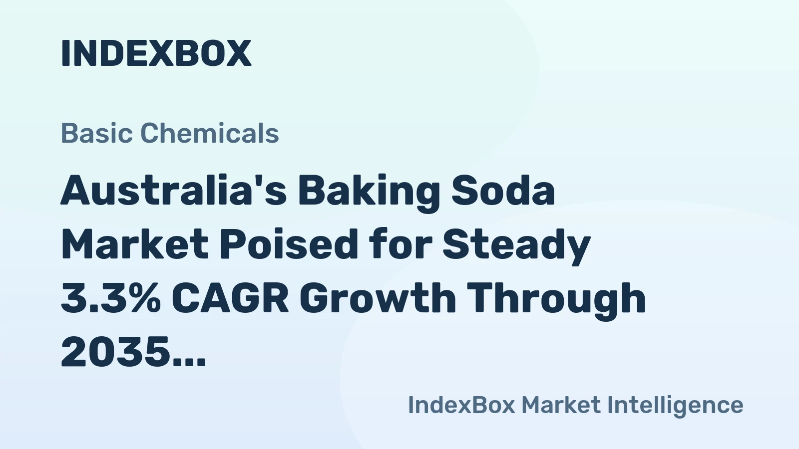 Australia's Baking Soda Market Poised for Steady 3.3% CAGR Growth Through 2035