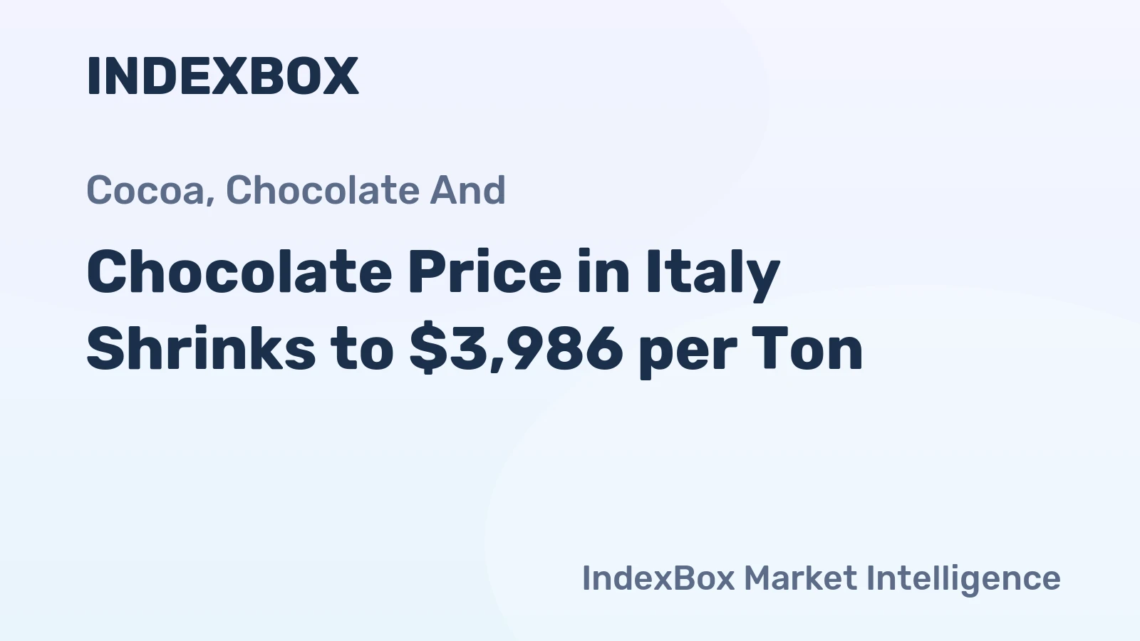 Chocolate Price in Italy Shrinks to $3,986 per Ton