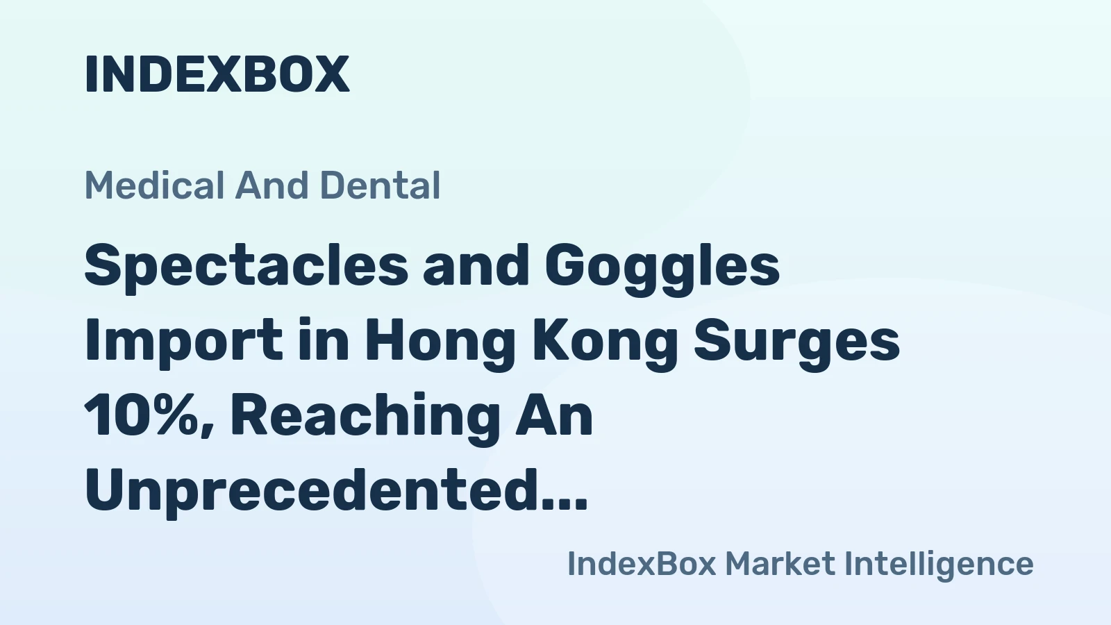 Spectacles and Goggles Import in Hong Kong Surges 10%, Reaching An Unprecedented $267M in 2023