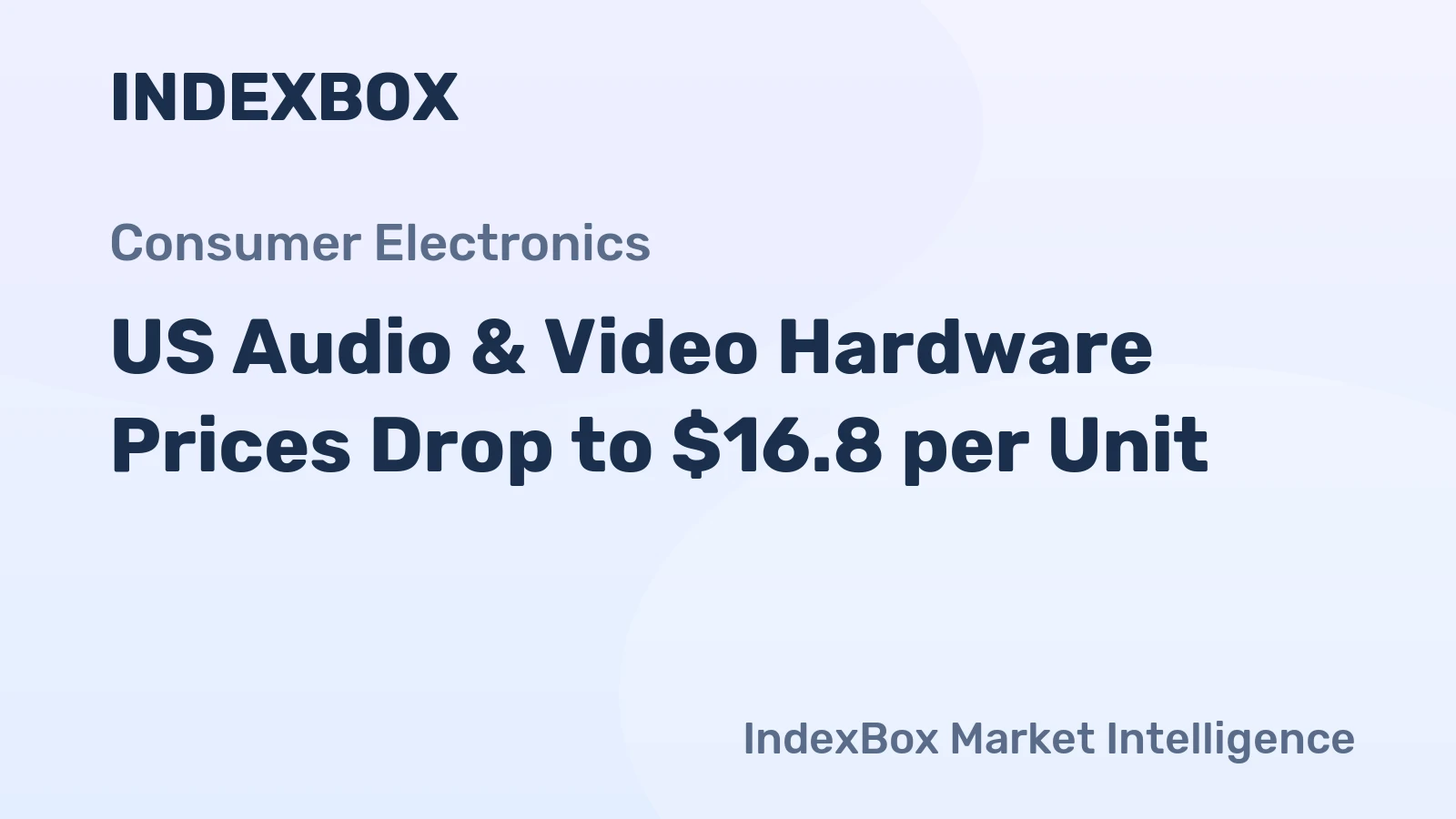 US Audio & Video Hardware Prices Drop to $16.8 per Unit