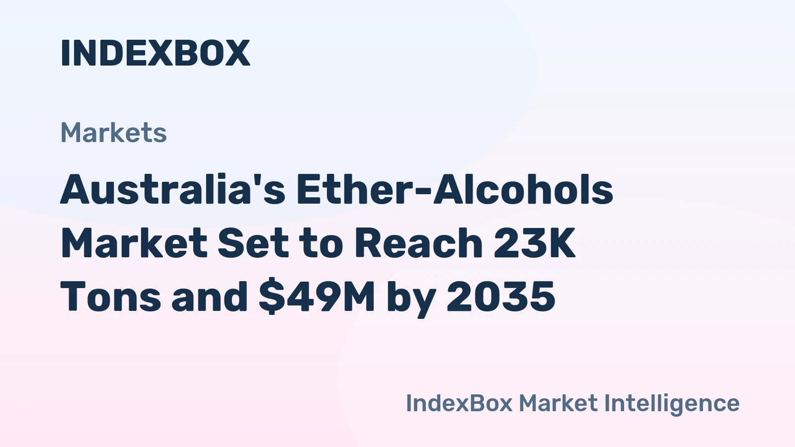 Australia's Ether-Alcohols Market Set to Reach 23K Tons and $49M by 2035