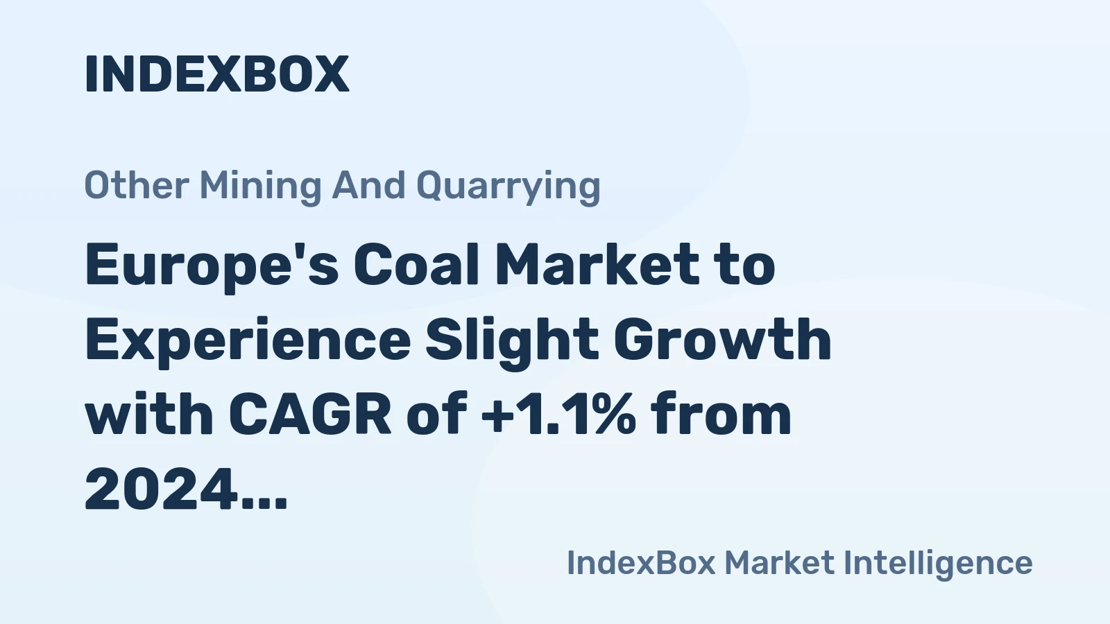 Europe's Coal Market to Experience Slight Growth with CAGR of +1.1% from 2024 to 2035