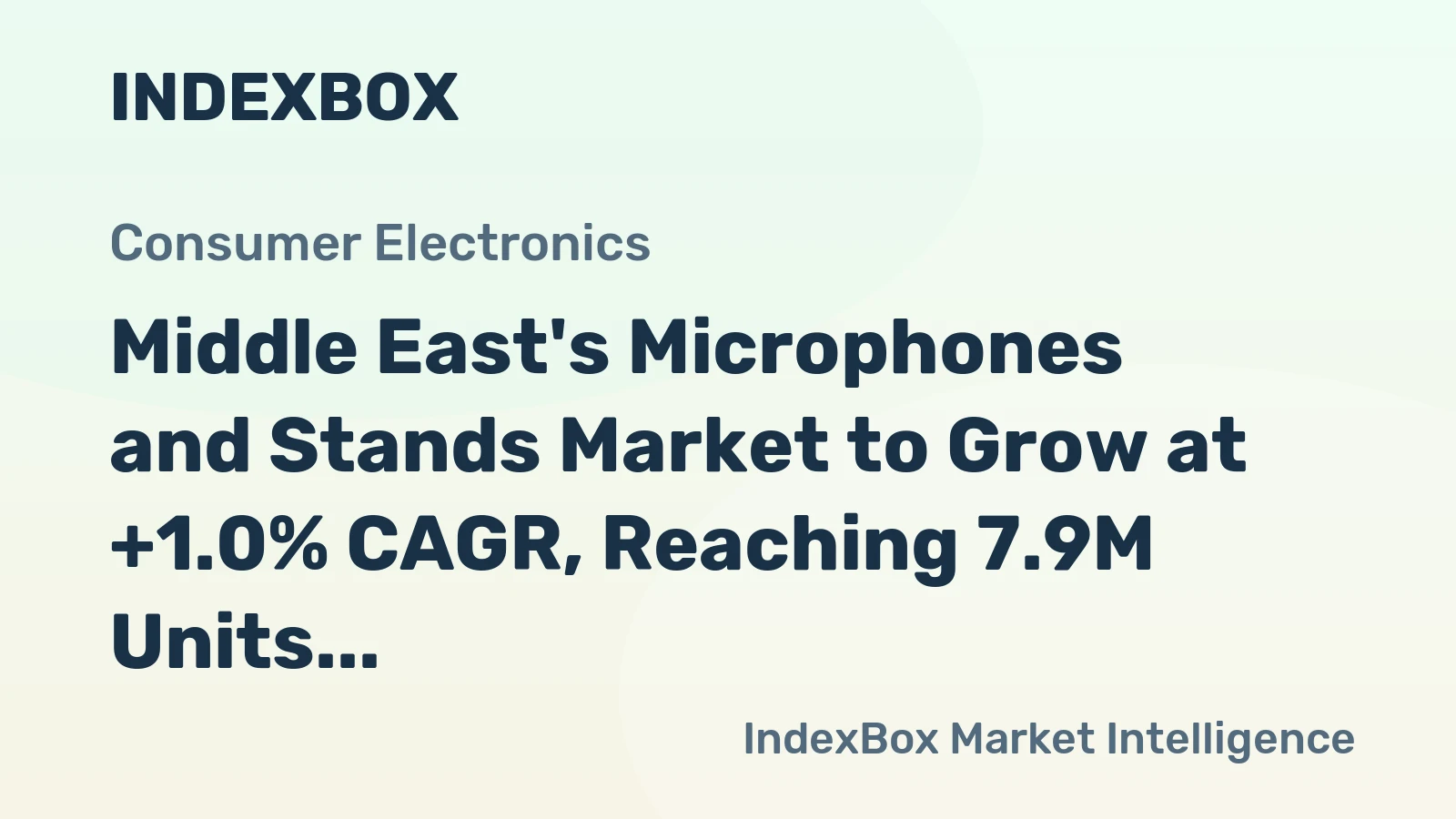 Middle East's Microphones and Stands Market to Grow at +1.0% CAGR, Reaching 7.9M Units by 2035