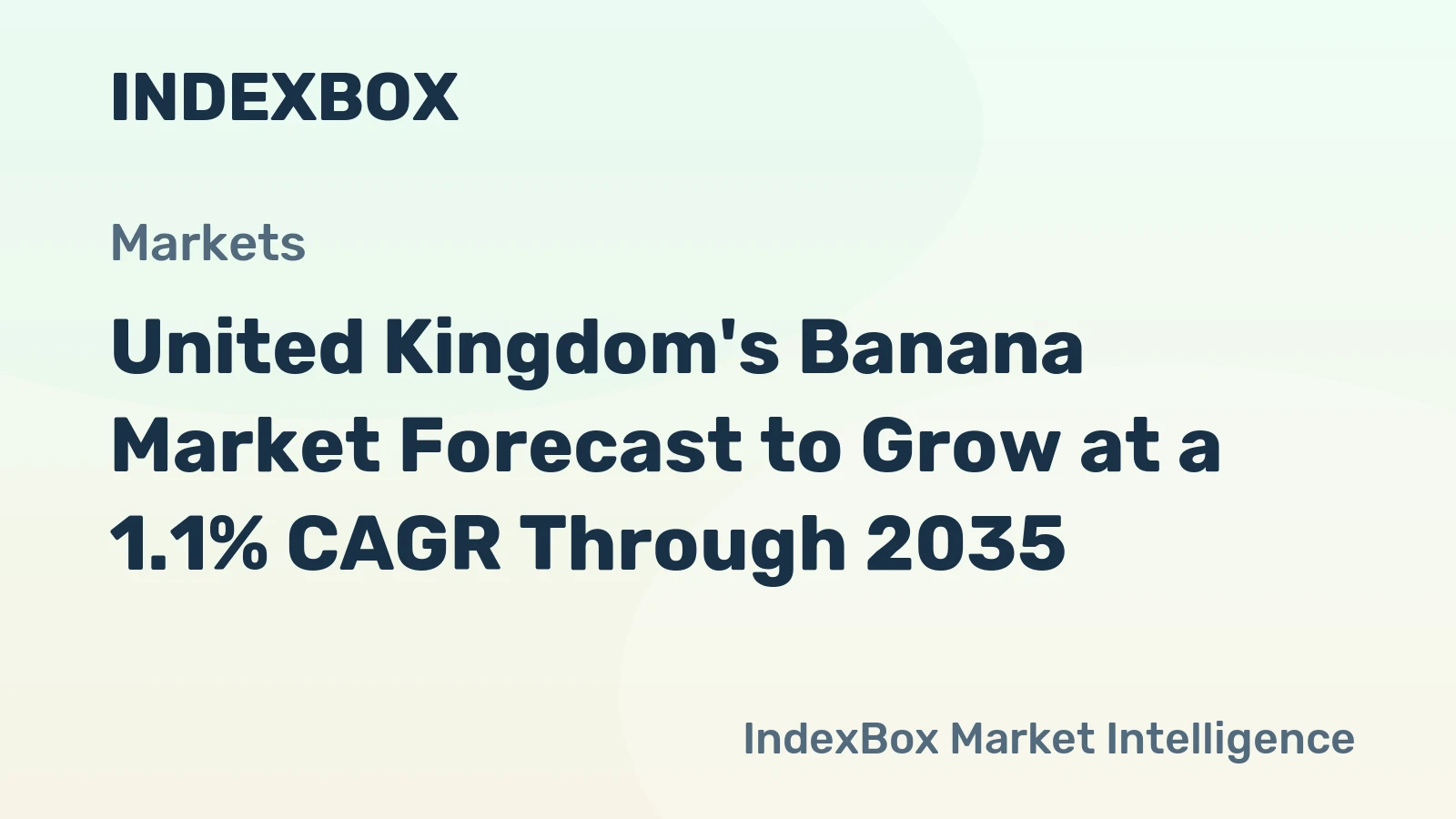 United Kingdom's Banana Market Forecast to Grow at a 1.1% CAGR Through 2035