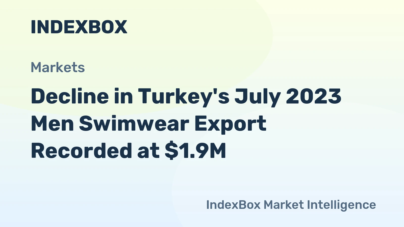 Decline in Turkey's July 2023 Men Swimwear Export Recorded at $1.9M