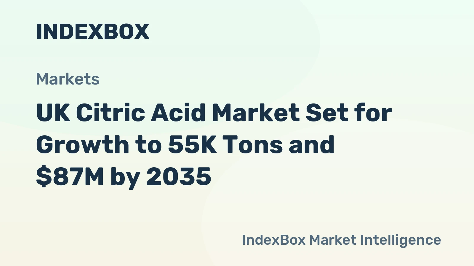 UK Citric Acid Market Set for Growth to 55K Tons and $87M by 2035