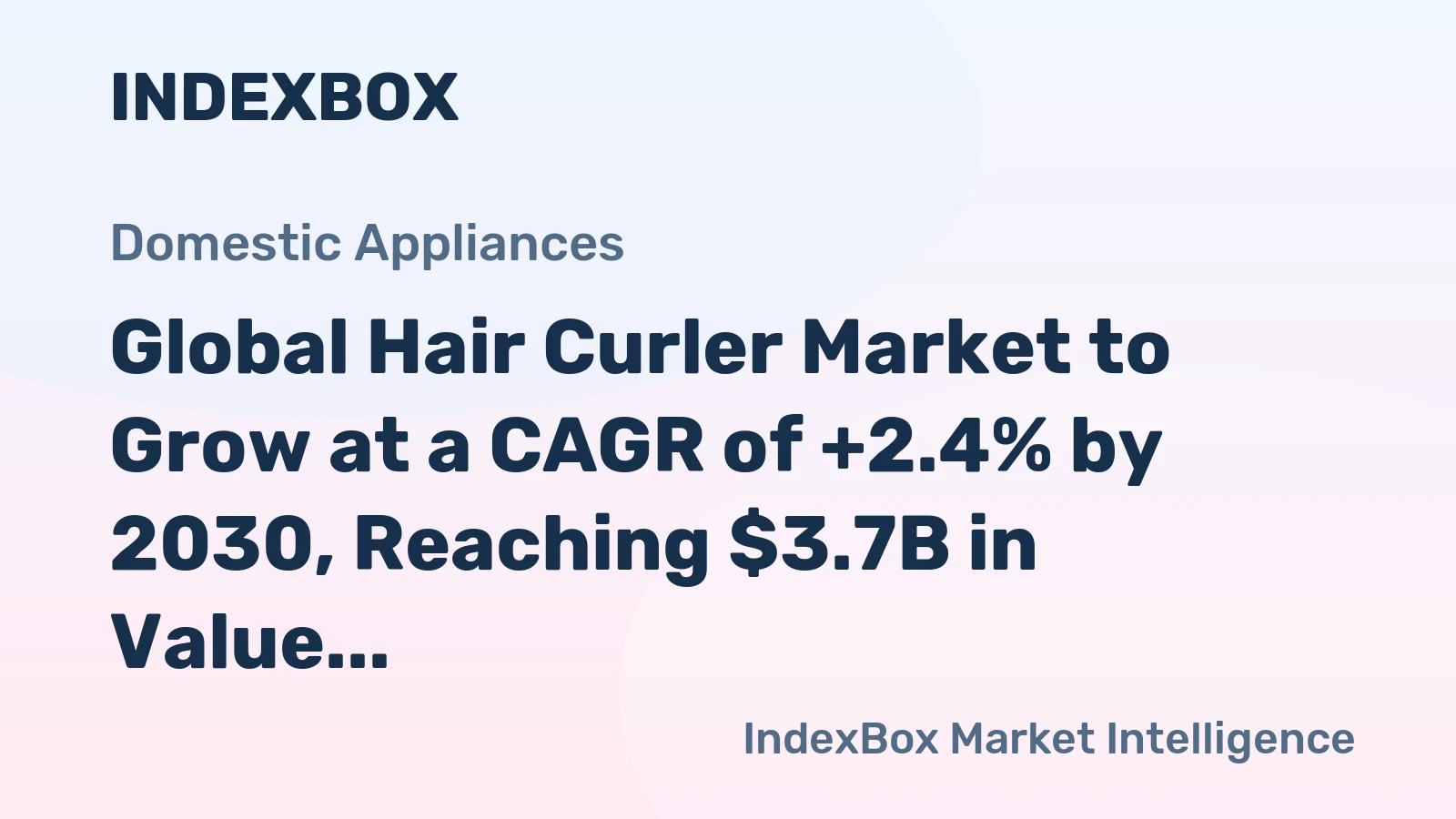 Global Hair Curler Market to Grow at a CAGR of +2.4% by 2030, Reaching $3.7B in Value