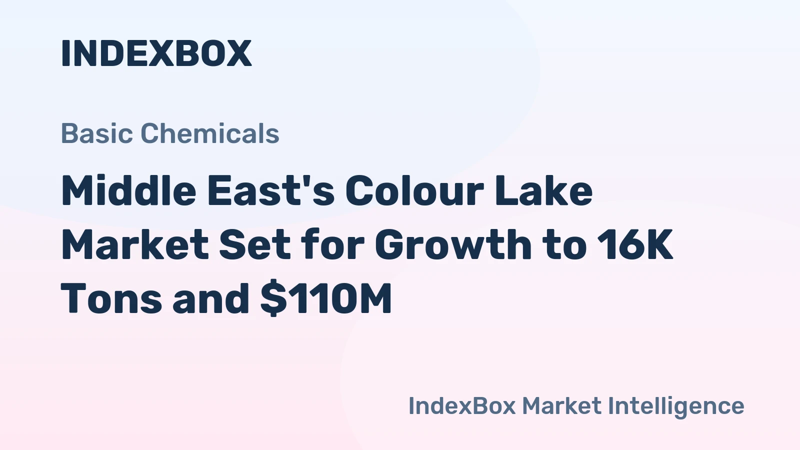 Middle East's Colour Lake Market Set for Growth to 16K Tons and $110M