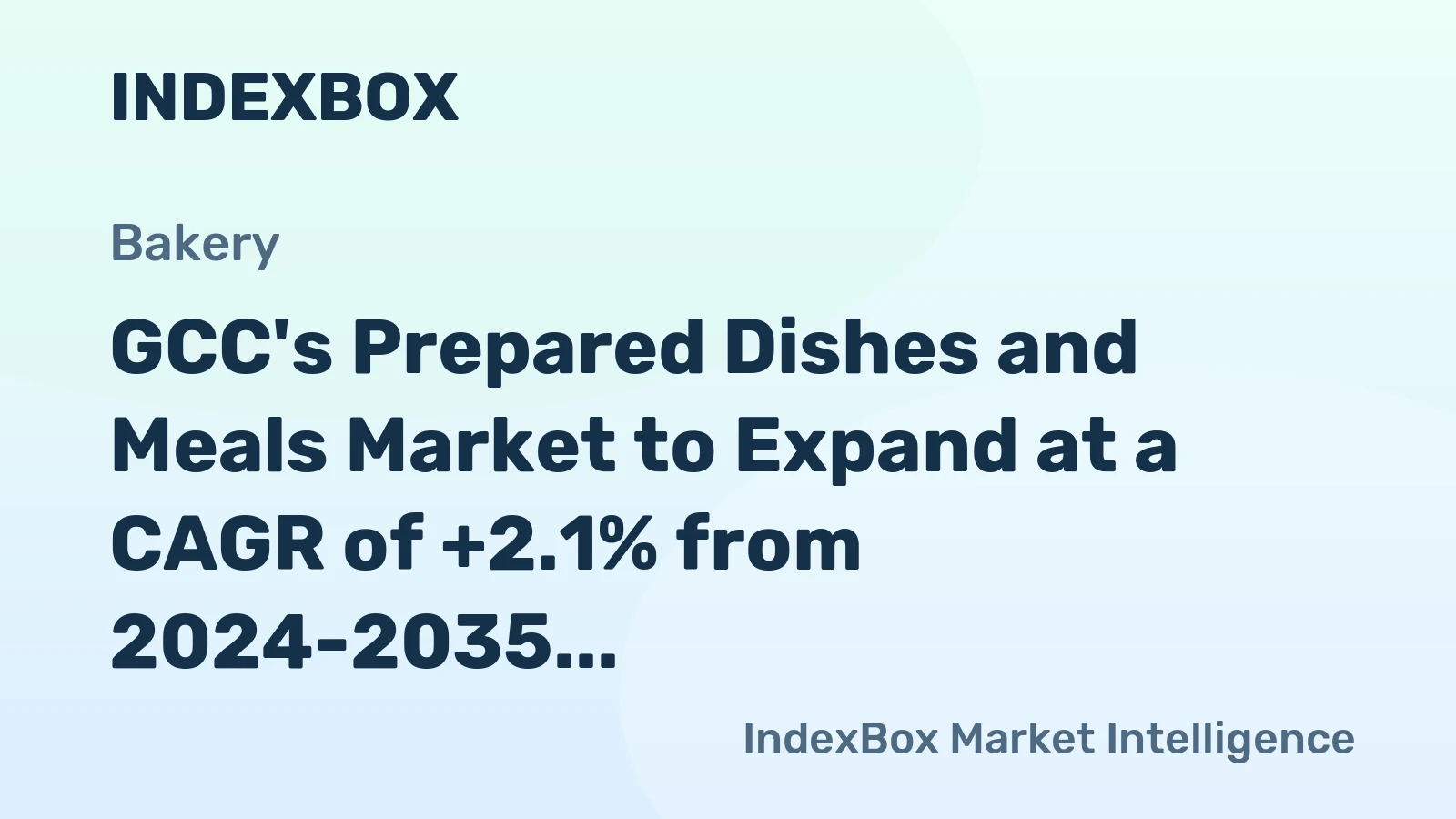 GCC's Prepared Dishes and Meals Market to Expand at a CAGR of +2.1% from 2024-2035, Reaching 432K Tons