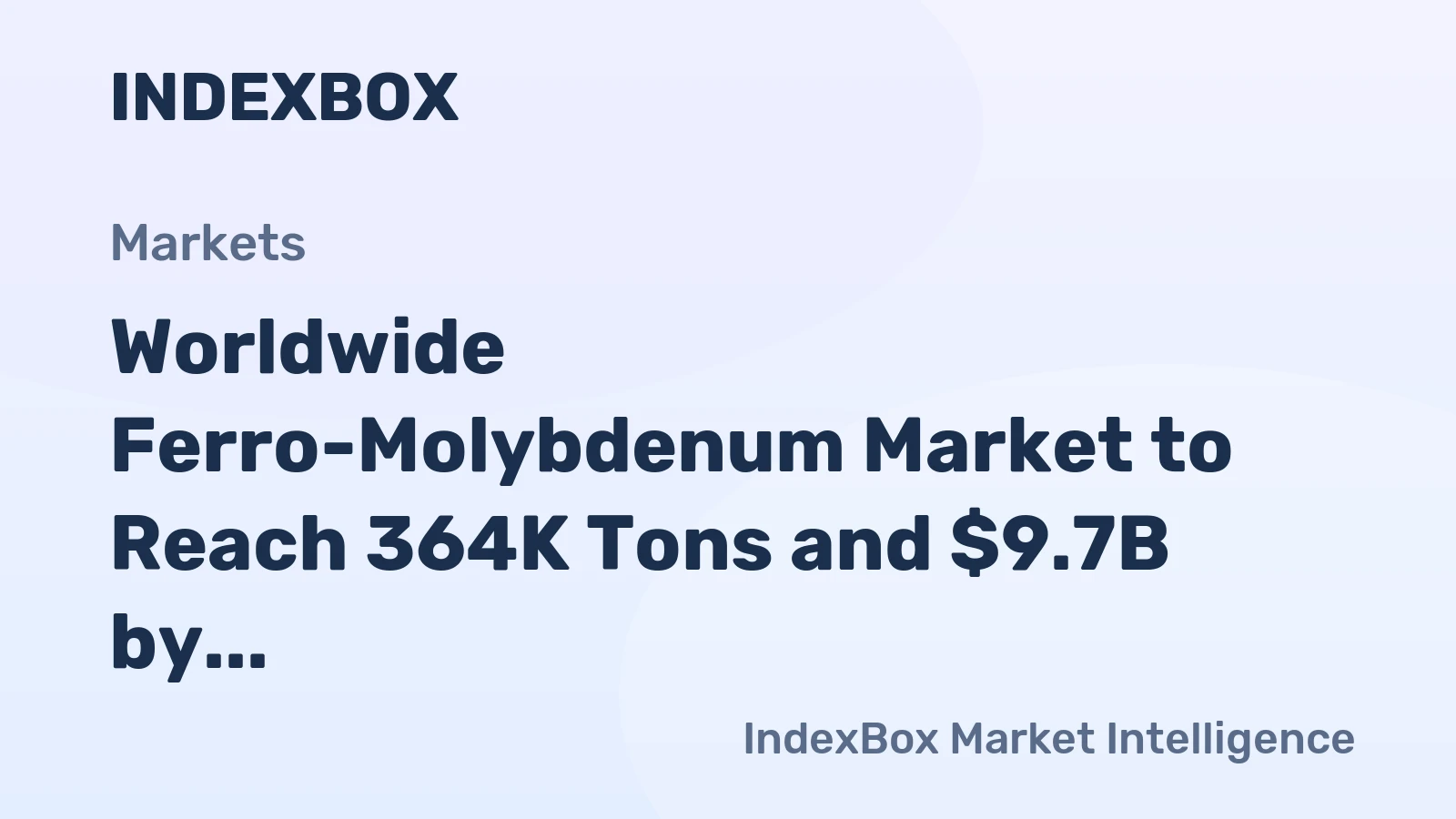 Worldwide Ferro-Molybdenum Market to Reach 364K Tons and $9.7B by 2035, Showing Consistent Growth