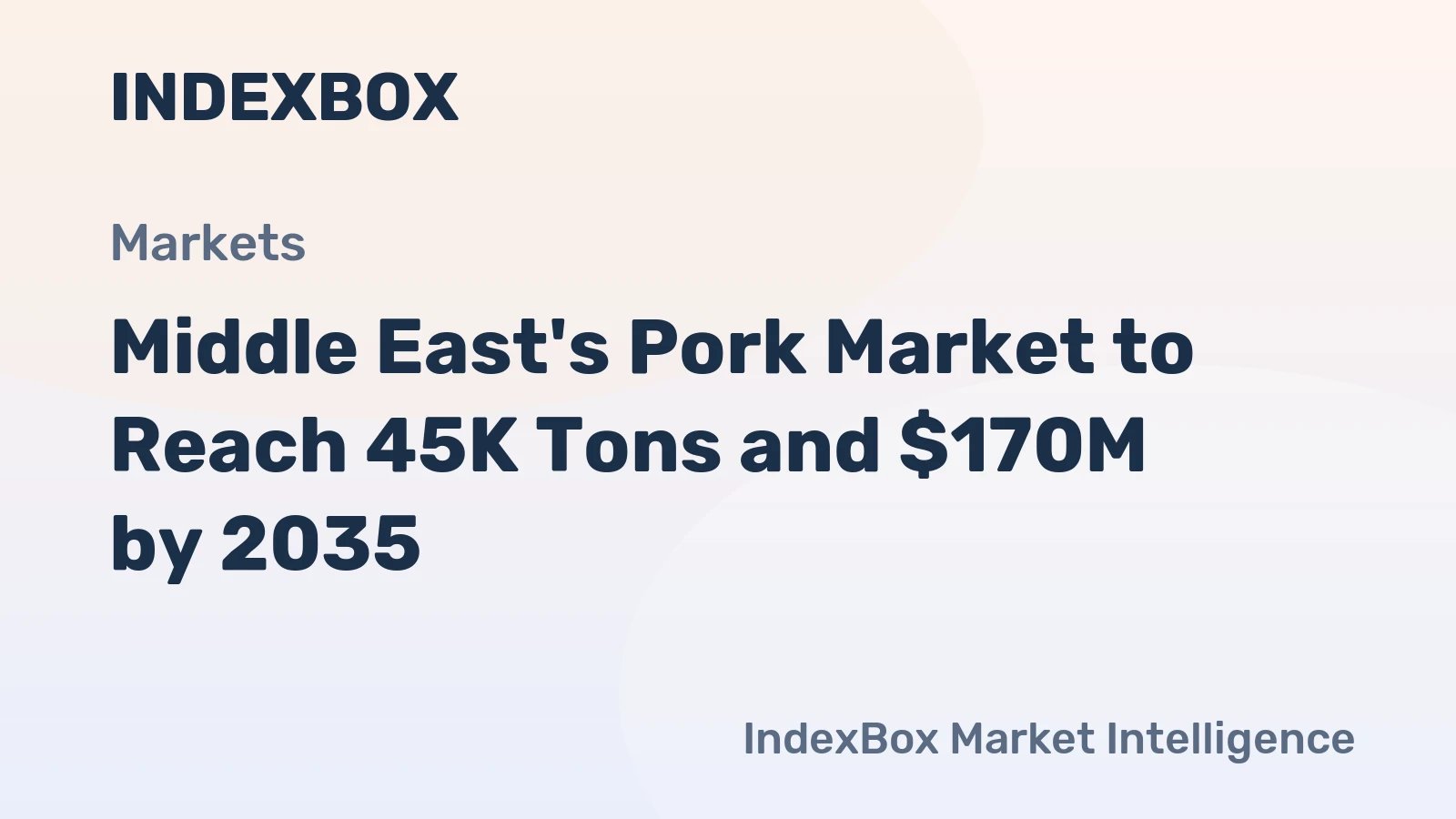 Middle East's Pork Market to Reach 45K Tons and $170M by 2035