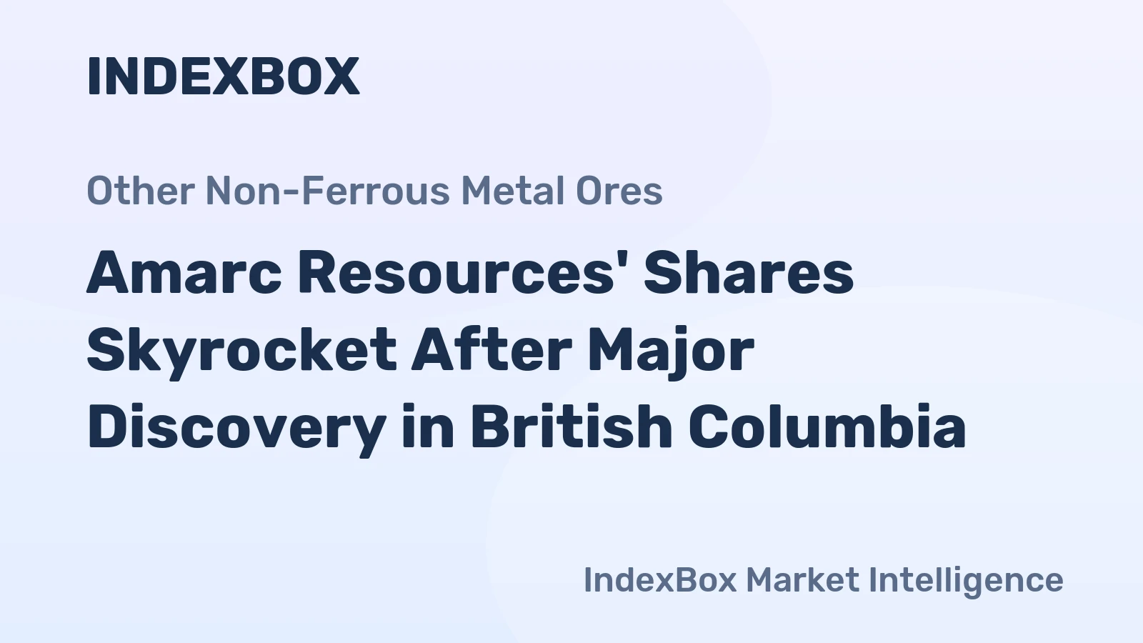Amarc Resources' Shares Skyrocket After Major Discovery in British Columbia