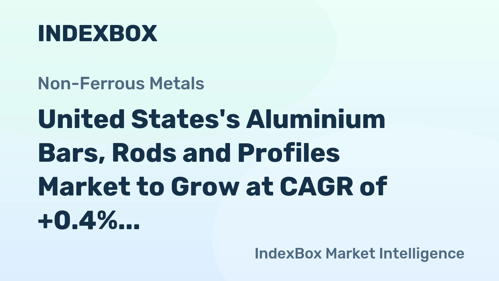 United States's Aluminium Bars, Rods and Profiles Market to Grow at CAGR of +0.4% Over Next Decade