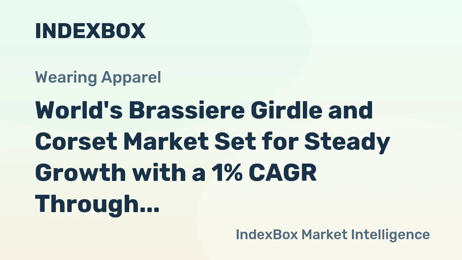World's Brassiere Girdle and Corset Market Set for Steady Growth with a 1% CAGR Through 2035