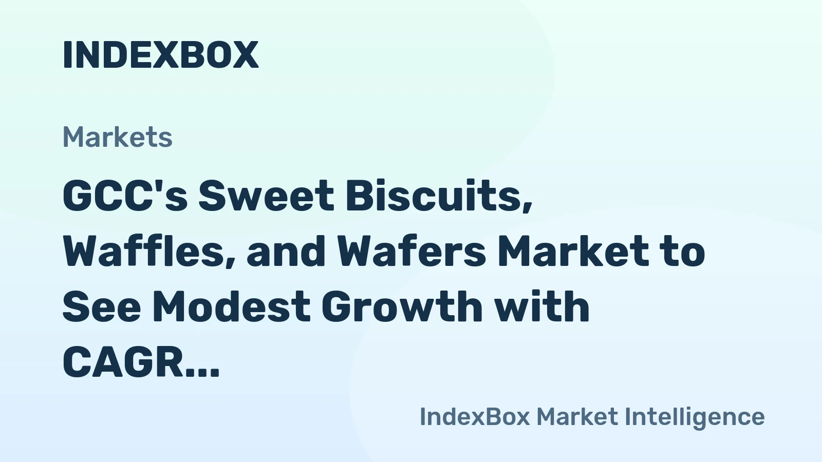 GCC's Sweet Biscuits, Waffles, and Wafers Market to See Modest Growth with CAGR of +1.2% from 2024-2035