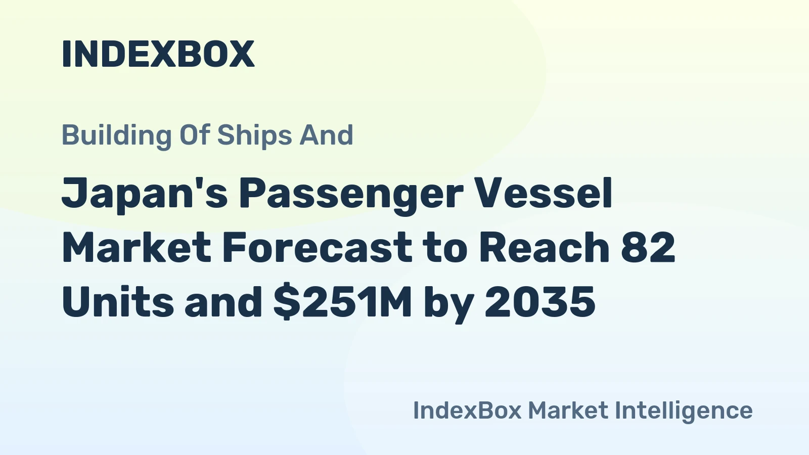 Japan's Passenger Vessel Market Forecast to Reach 82 Units and $251M by 2035