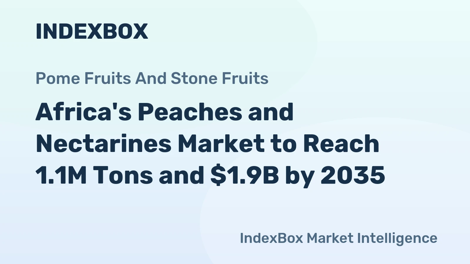 Africa's Peaches and Nectarines Market to Reach 1.1M Tons and $1.9B by 2035