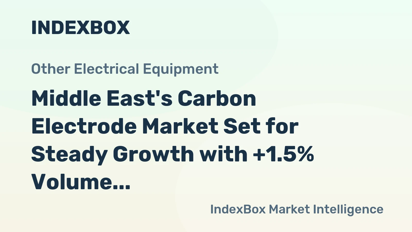 Middle East's Carbon Electrode Market Set for Steady Growth with +1.5% Volume CAGR Through 2035