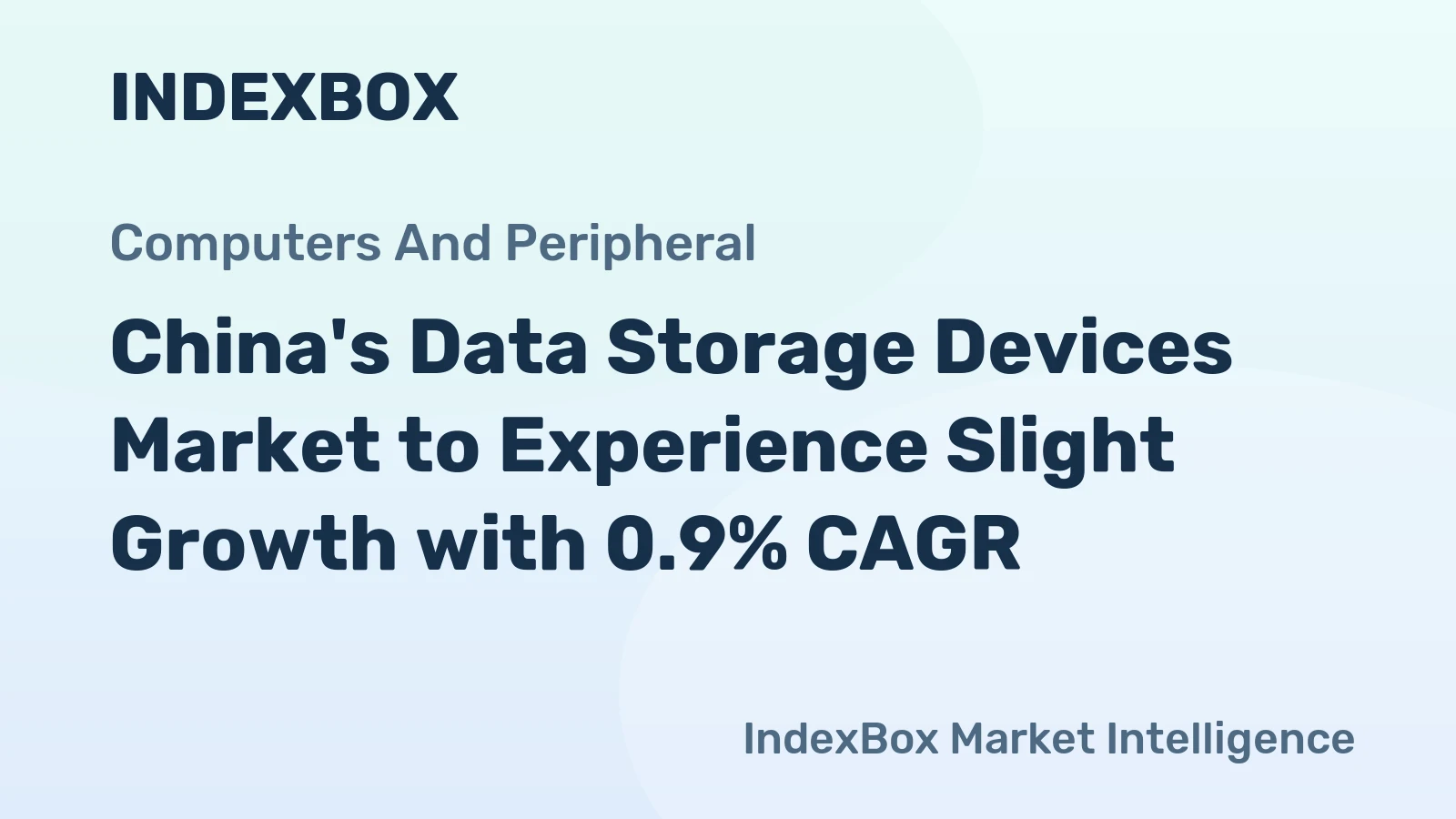 China's Data Storage Devices Market to Experience Slight Growth with 0.9% CAGR