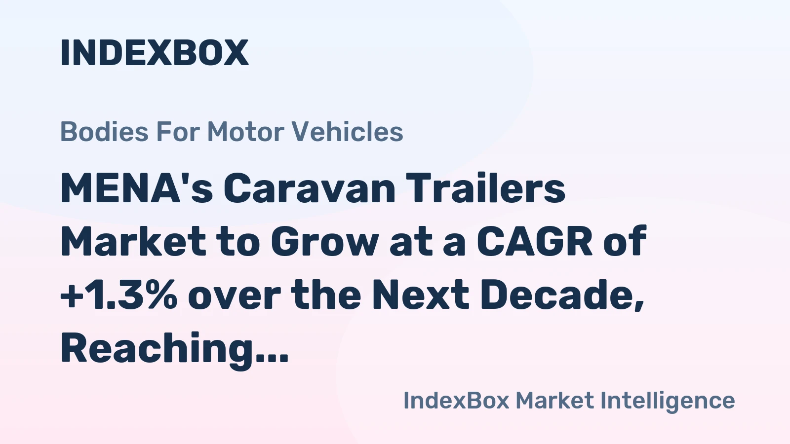 MENA's Caravan Trailers Market to Grow at a CAGR of +1.3% over the Next Decade, Reaching $389M by 2035