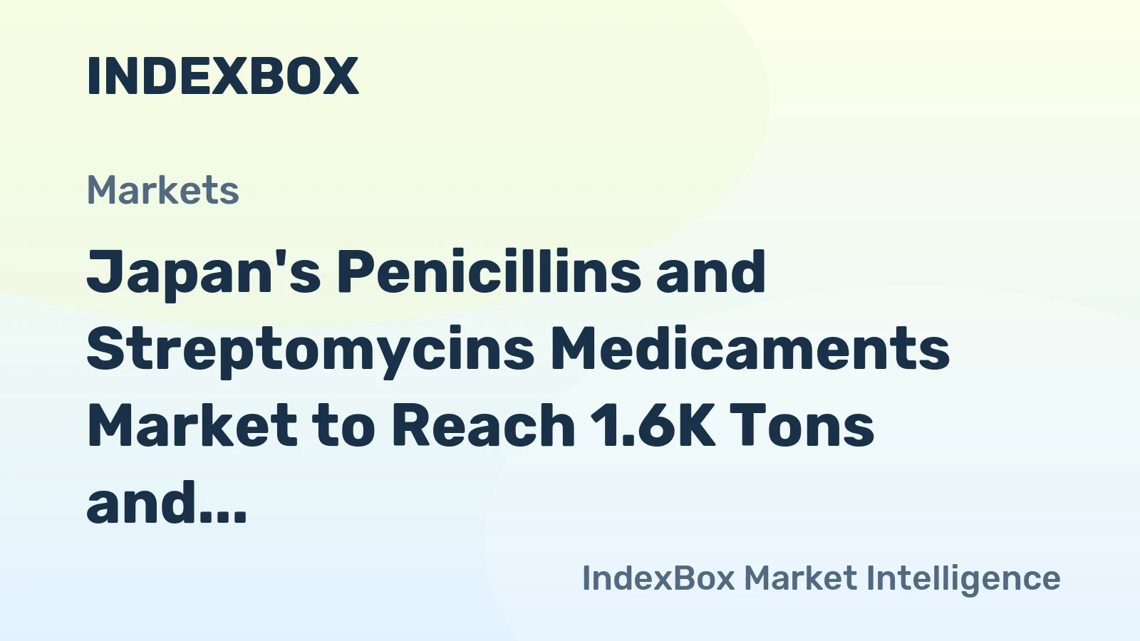Japan's Penicillins and Streptomycins Medicaments Market to Reach 1.6K Tons and $141M by 2035