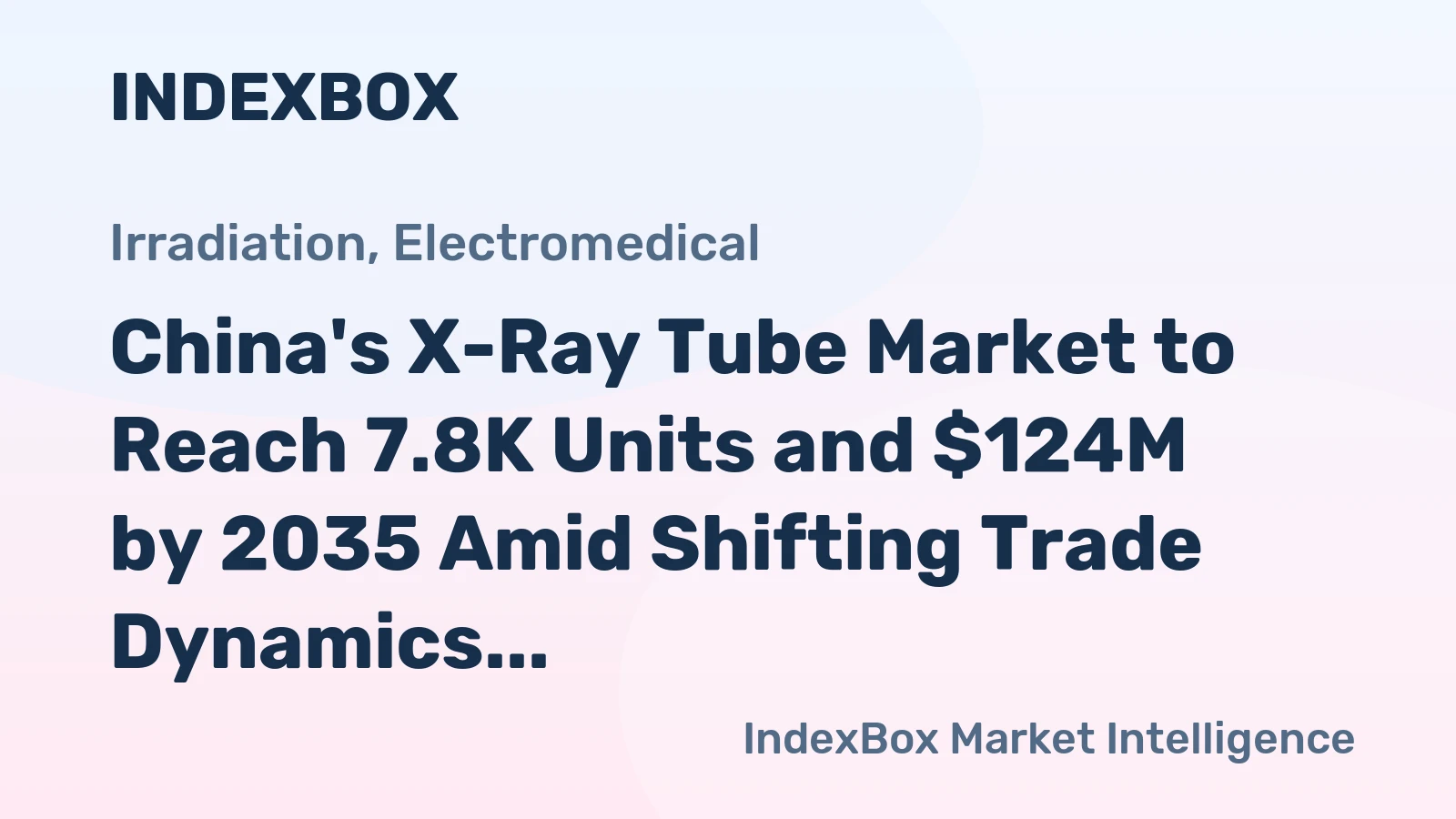 China's X-Ray Tube Market to Reach 7.8K Units and $124M by 2035 Amid Shifting Trade Dynamics