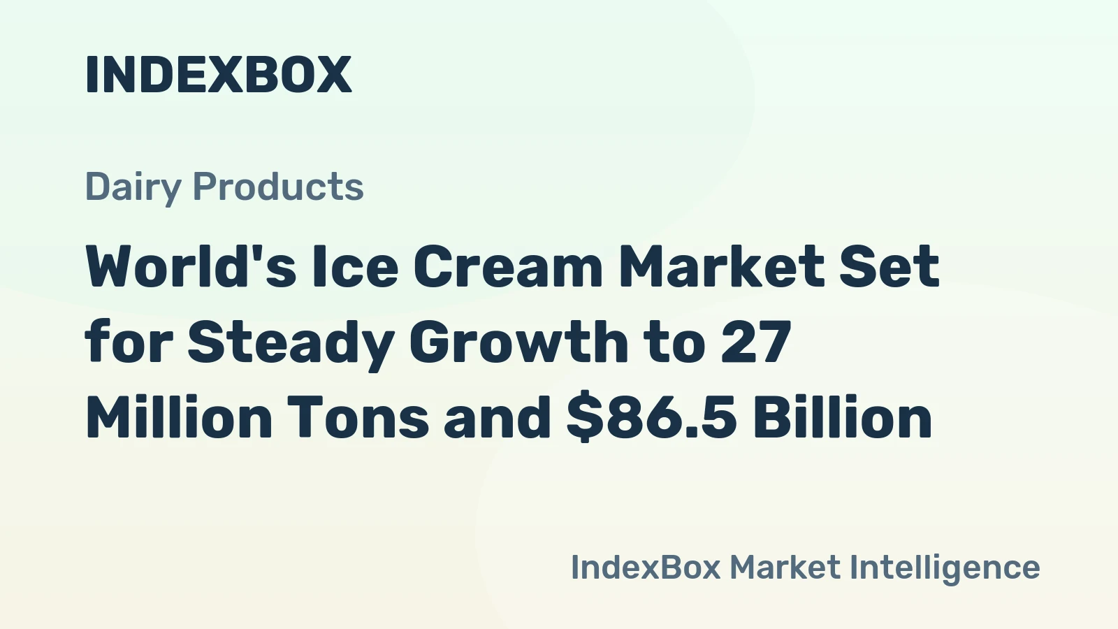World's Ice Cream Market Set for Steady Growth to 27 Million Tons and $86.5 Billion