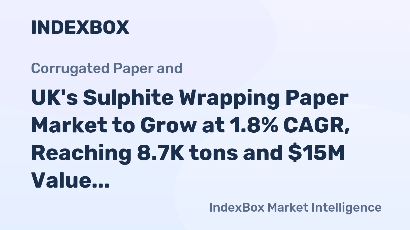 UK's Sulphite Wrapping Paper Market to Grow at 1.8% CAGR, Reaching 8.7K tons and $15M Value by 2035