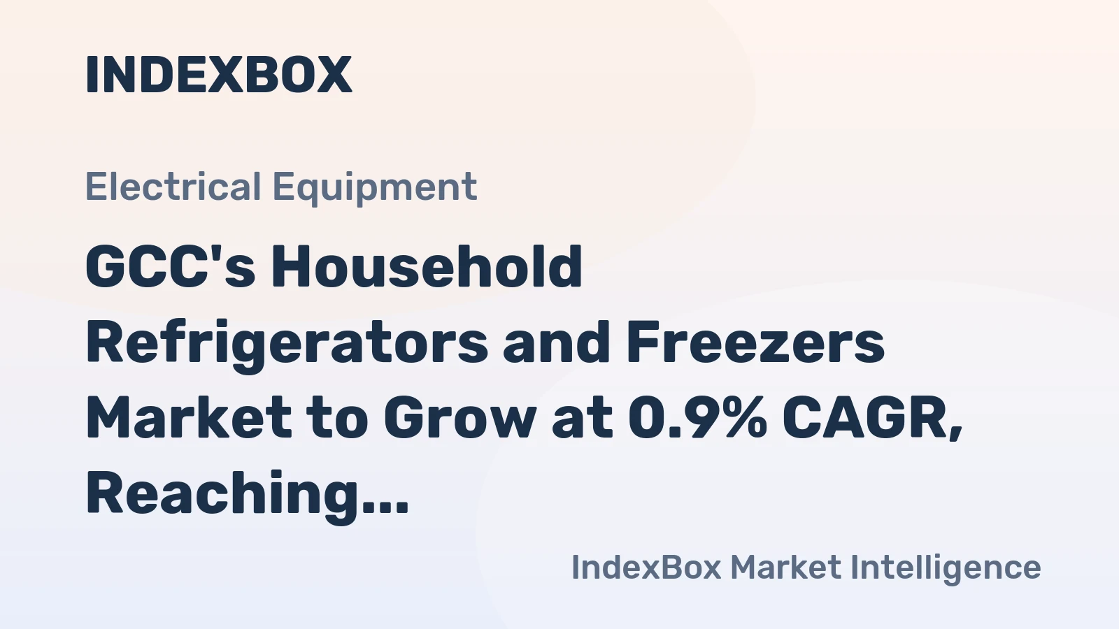 GCC's Household Refrigerators and Freezers Market to Grow at 0.9% CAGR, Reaching $536M by 2035