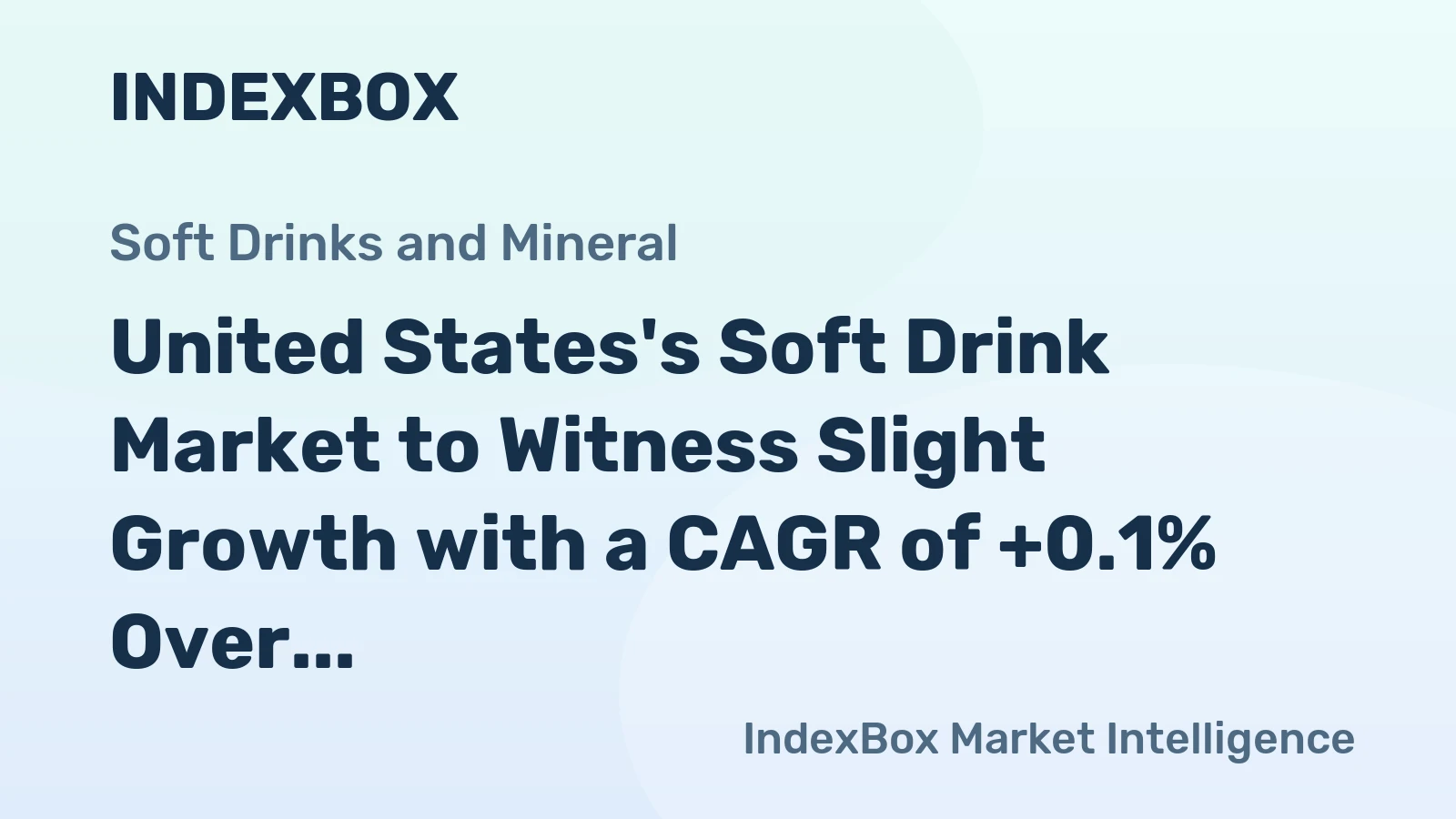 United States's Soft Drink Market to Witness Slight Growth with a CAGR of +0.1% Over the Next Decade