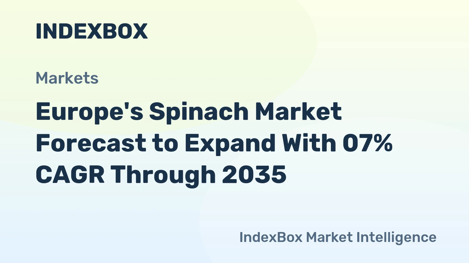 Europe's Spinach Market Forecast to Expand With 07% CAGR Through 2035
