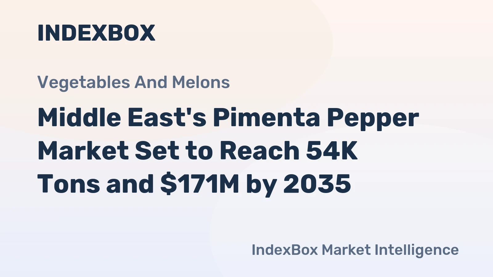 Middle East's Pimenta Pepper Market Set to Reach 54K Tons and $171M by 2035