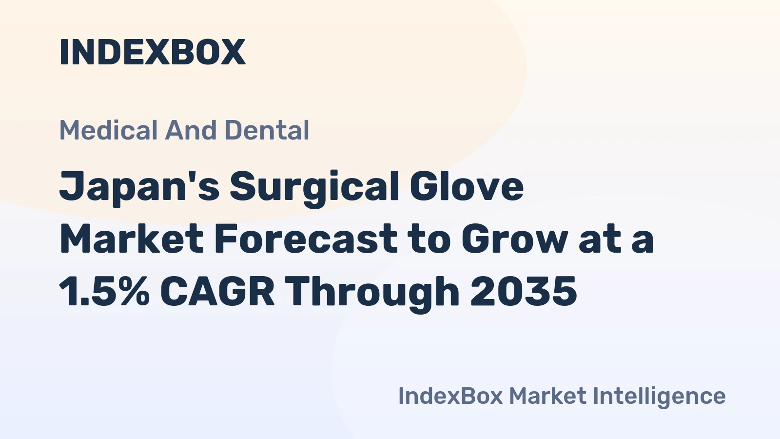 Japan's Surgical Glove Market Forecast to Grow at a 1.5% CAGR Through 2035