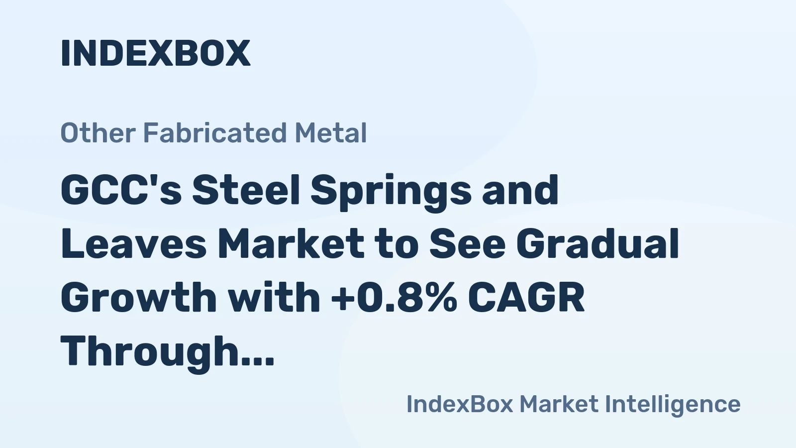 GCC's Steel Springs and Leaves Market to See Gradual Growth with +0.8% CAGR Through 2035