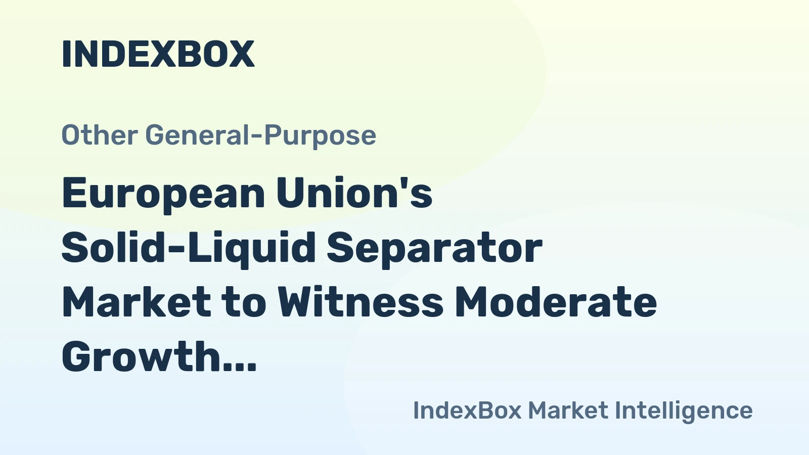European Union's Solid-Liquid Separator Market to Witness Moderate Growth with a CAGR of +1.0% from 2024 to 2035
