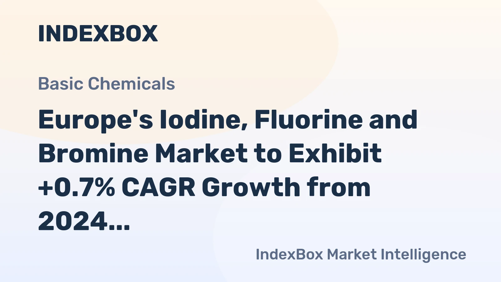 Europe's Iodine, Fluorine and Bromine Market to Exhibit +0.7% CAGR Growth from 2024 to 2035