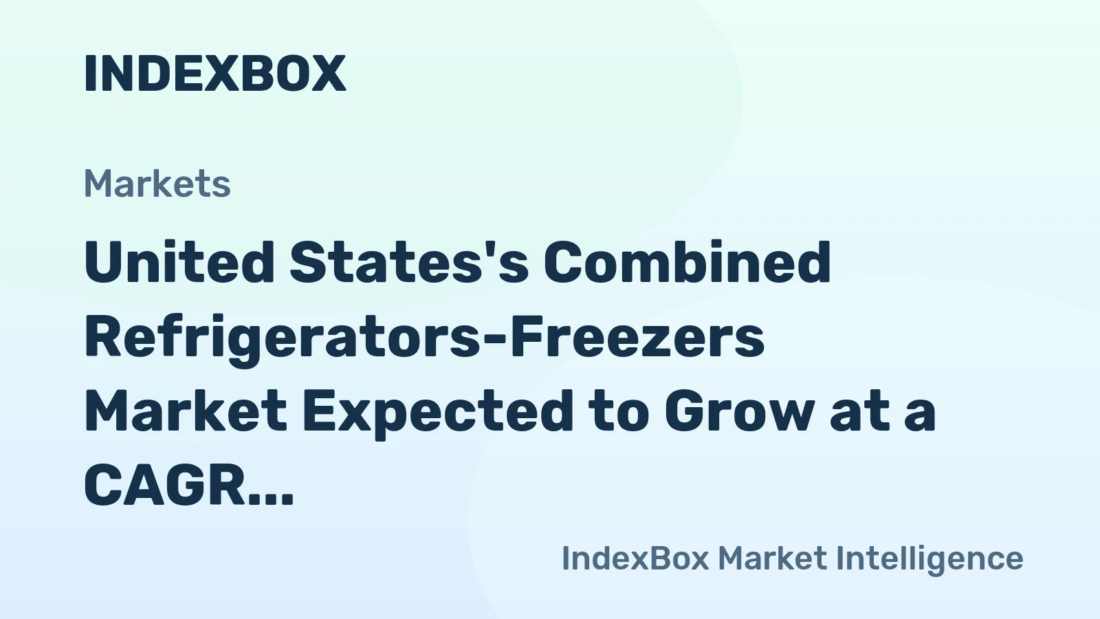 United States's Combined Refrigerators-Freezers Market Expected to Grow at a CAGR of +0.8% from 2024 to 2035