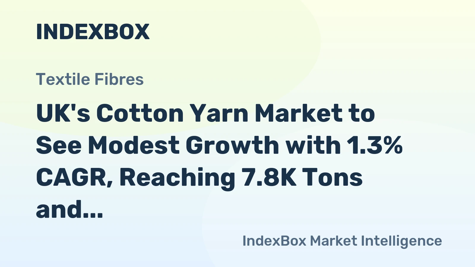 UK's Cotton Yarn Market to See Modest Growth with 1.3% CAGR, Reaching 7.8K Tons and $26M by 2035