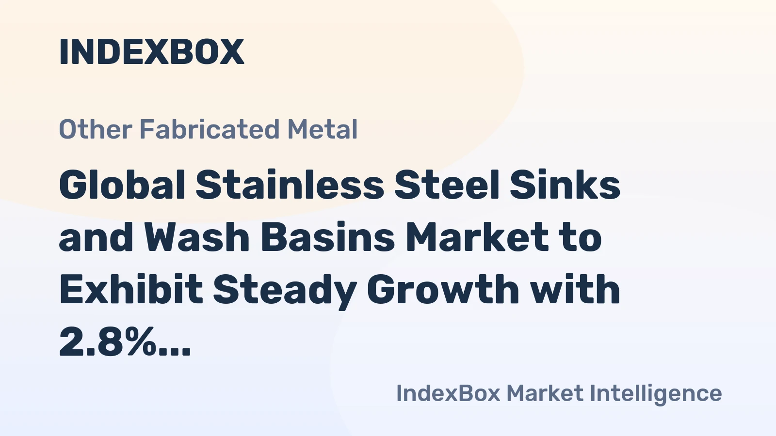 Global Stainless Steel Sinks and Wash Basins Market to Exhibit Steady Growth with 2.8% CAGR Through 2035