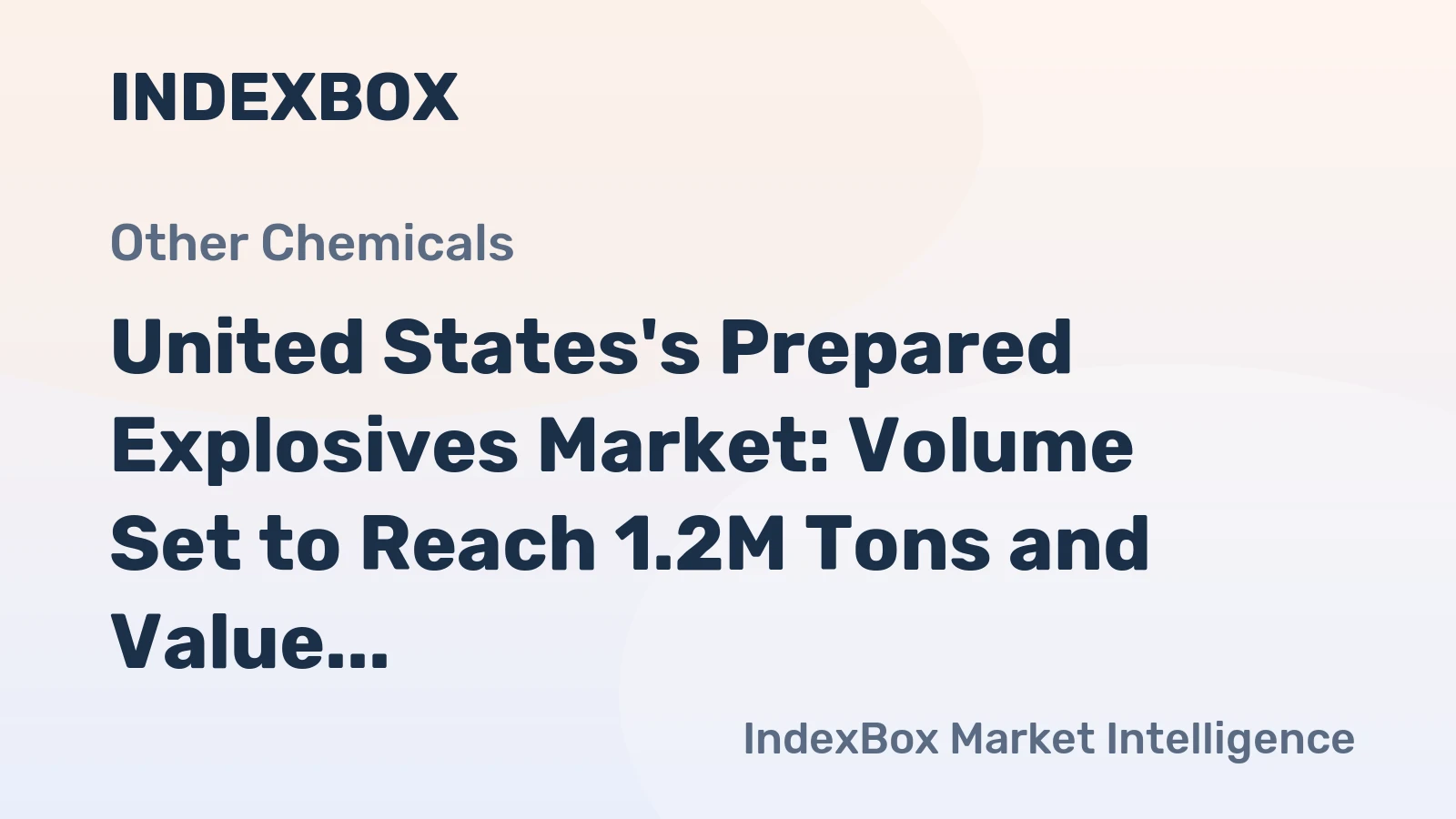 United States's Prepared Explosives Market: Volume Set to Reach 1.2M Tons and Value to Hit $12.7B by 2035