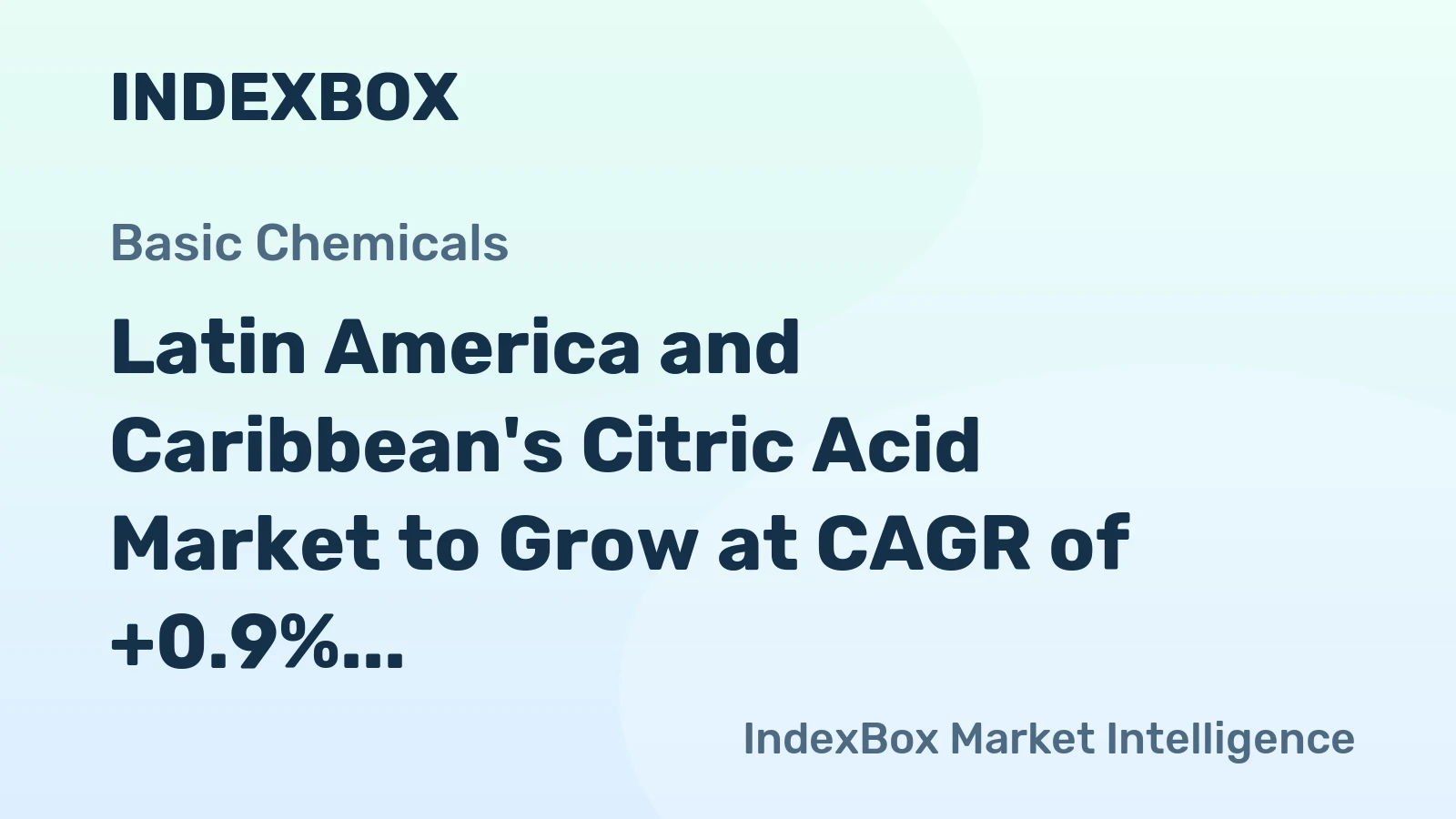 Latin America and Caribbean's Citric Acid Market to Grow at CAGR of +0.9% as Demand Rises