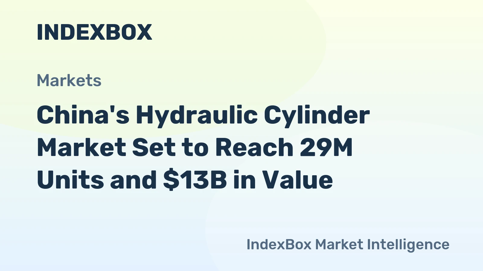 China's Hydraulic Cylinder Market Set to Reach 29M Units and $13B in Value