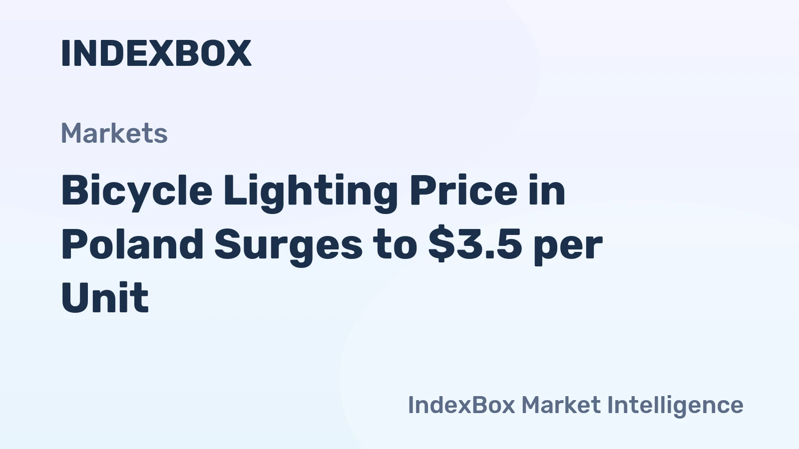 Bicycle Lighting Price in Poland Surges to $3.5 per Unit