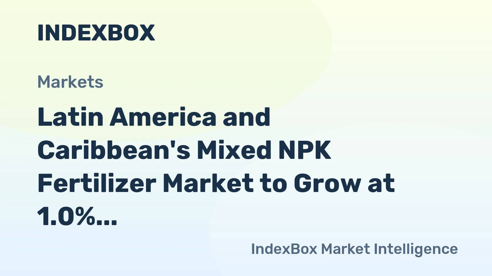 Latin America and Caribbean's Mixed NPK Fertilizer Market to Grow at 1.0% CAGR until 2035