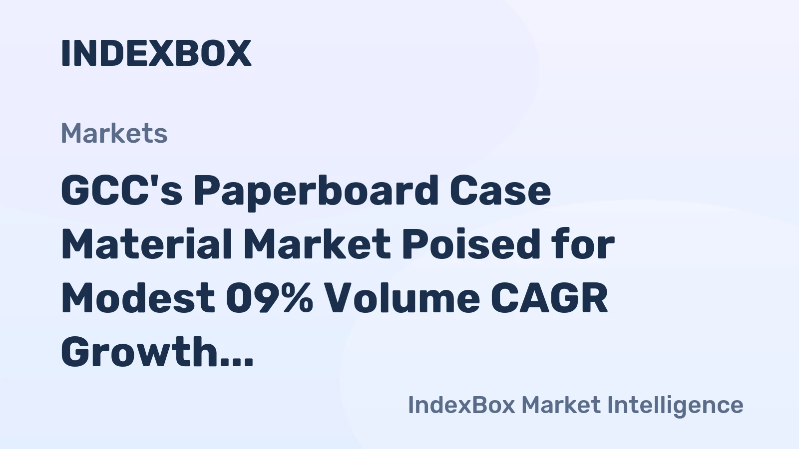 GCC's Paperboard Case Material Market Poised for Modest 09% Volume CAGR Growth Through 2035