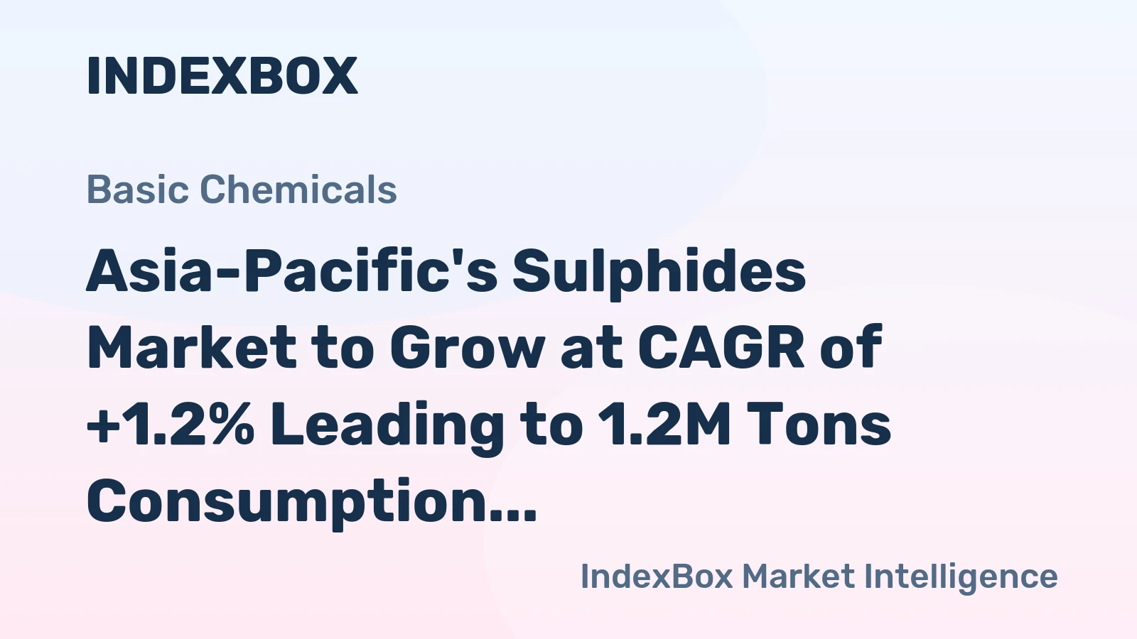 Asia-Pacific's Sulphides Market to Grow at CAGR of +1.2% Leading to 1.2M Tons Consumption by 2035