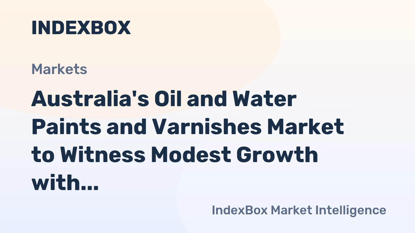 Australia's Oil and Water Paints and Varnishes Market to Witness Modest Growth with +0.3% CAGR Through 2035